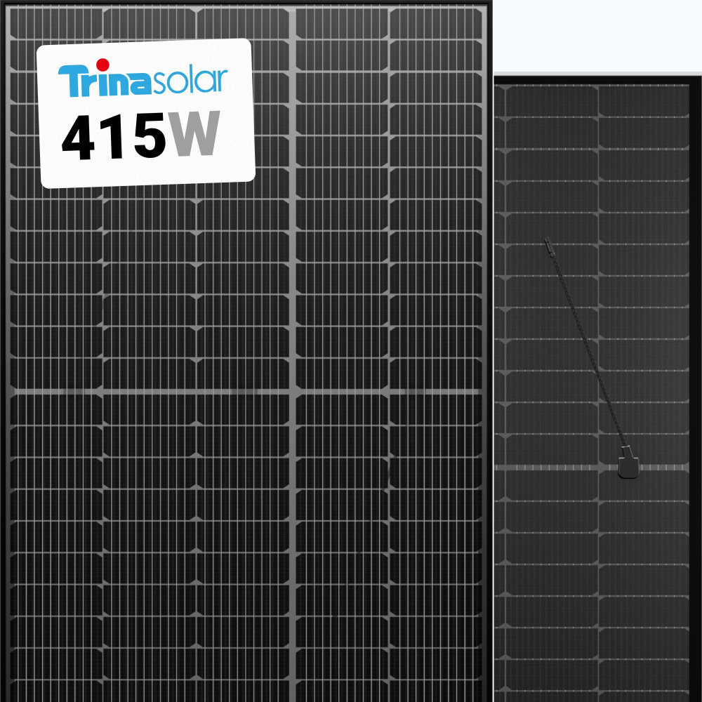 Trina 415W Solar Panel 144 Cell All-Black Bifacial TSM-415NE09RC.05 ...