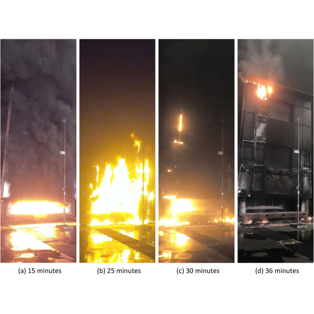 Fire test for BIPV façades - Setpile